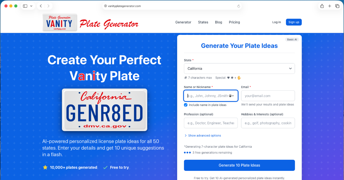 Florida Vanity Plates: Rules & Fees | VanityPlateGenerator